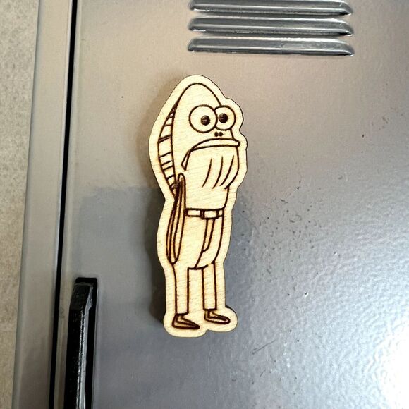 Nickelodeon | Other | Spongebob Fred My Leg Fish Wooden Magnet | Poshmark